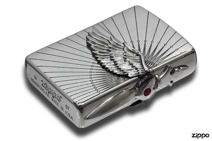 Zippo ジッポー Heart Wing Metal ハートウイングメタル 20HWR-R｜Zippo専門店フラミンゴ：本店