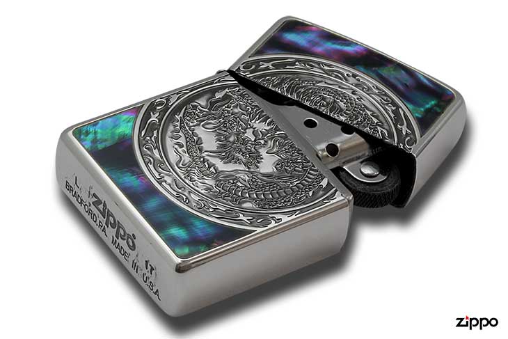 Zippo ジッポー Dragon Shellfish ドラゴンシェル 2SV-DRSF メール便可｜Zippo専門店フラミンゴ：本店