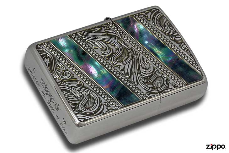Zippo ジッポー Shell＆Arabesque 貝貼り＆アラベスク 2SISHELL-ARB｜Zippo専門店フラミンゴ：本店