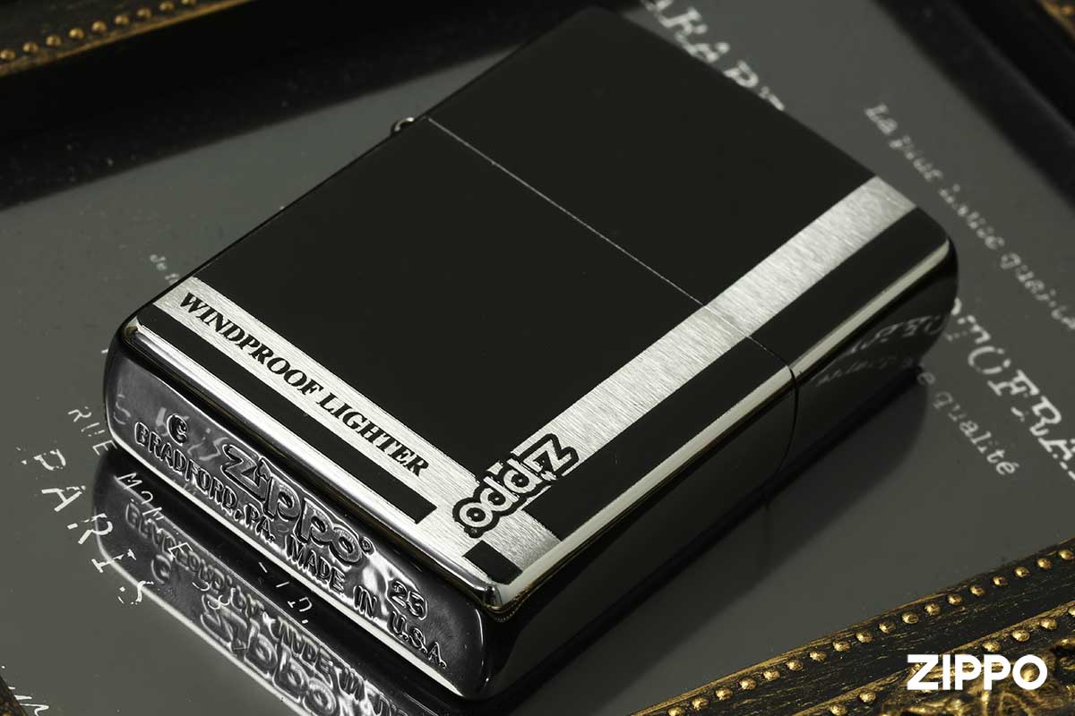 Zippo ジッポー ジッポ ロゴ クラシカルデザイン ブラック LOGO CLASSICAL DESIGN 200CD-Z メール便可｜Zippo専門店フラミンゴ：本店